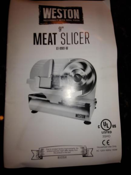 Vass, NC: Weston 9 inch Meat Slicer