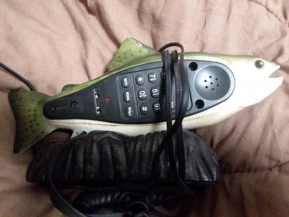 Coloma, Mi, MI: working novelty fish phone